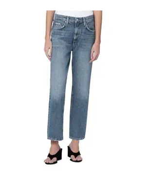 AGOLDE Valen Frayed Straight Leg Jeans