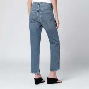 AGOLDE Valen Frayed Straight Leg Jeans