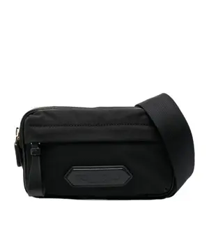 TOM FORD Logo Patch Leather Belt Bag - Black