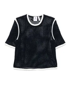 ADIDAS X WALES B ONNER Adidas Originals X Wales Bonner Short Sleeve Knit T-shirt - Navy