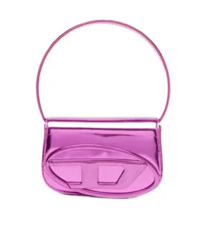 DIESEL® 1dr-iconic Shoulder Bag In Mirrored Leather - Bright Pink