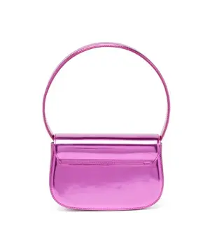DIESEL® 1dr-iconic Shoulder Bag In Mirrored Leather - Bright Pink
