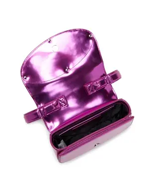 DIESEL® 1dr-iconic Shoulder Bag In Mirrored Leather - Bright Pink