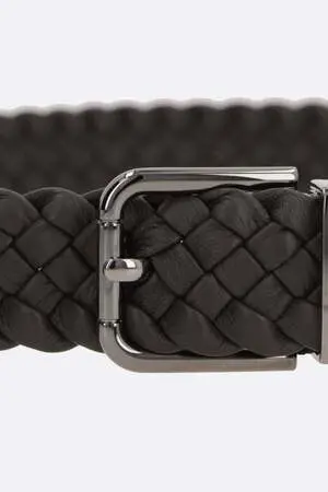 Dolce & Gabbana Braided Buckle Belt - Black