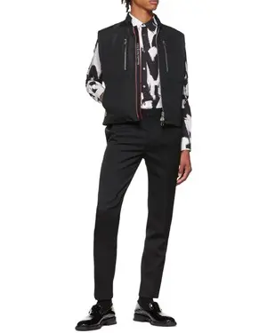 Alexander McQueen Straight-leg Tailored Pants With Satin Trim
