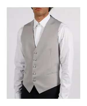 Tagliatore V-neck Buttoned Waistcoat - Gray