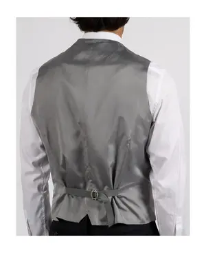 Tagliatore V-neck Buttoned Waistcoat - Gray