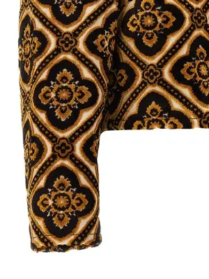 Etro Geometric-printed Buttoned Cropped Jacket