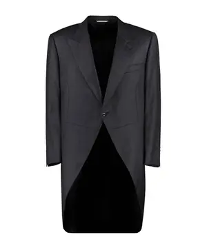 Canali Tailcoat With Rounded Lapel - Black