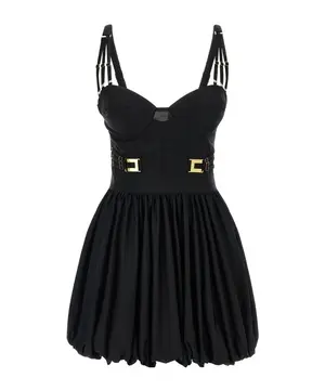 Elisabetta Franchi Corset Mini Dress With Puffy Skirt