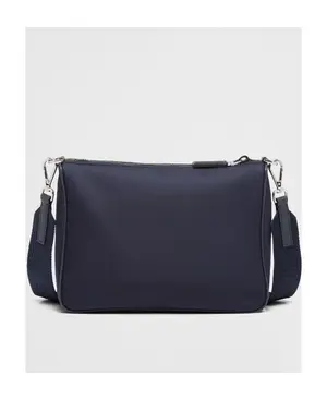 Prada Re-nylon And Saffiano Leather Shoulder Bag - Blue