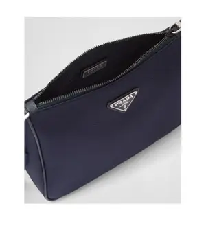 Prada Re-nylon And Saffiano Leather Shoulder Bag - Blue
