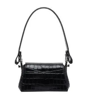 VIVIENNE WESTWOOD Orb Plaque Embossed Small Shoulder Bag - Black