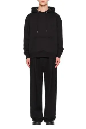 WOOYOUNGMI Floral Motif Drawstring Hoodie - Black