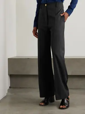 PATOU Wide-leg Tailored Trousers - Black