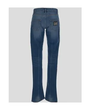 Dolce & Gabbana Logo Plaque Flared Jeans