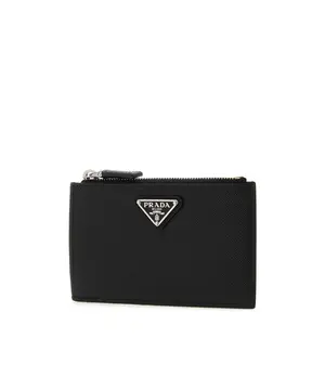 Prada Zip-up Cardholder - Black