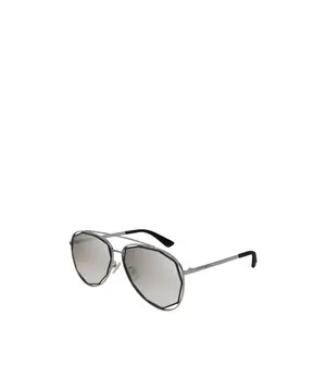 Alexander McQueen Aviator Full Frame Sunglasses - Gray