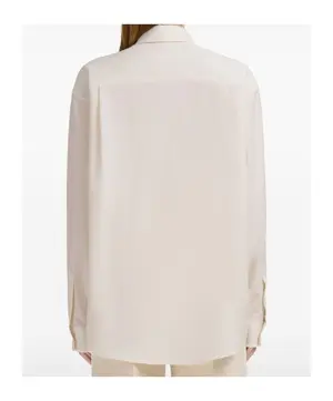 Marni Detachable Plastron Twill Shirt - Stonewhite