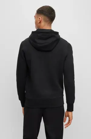 Hugo Boss Logo Embroidered Cotton Hoodie
