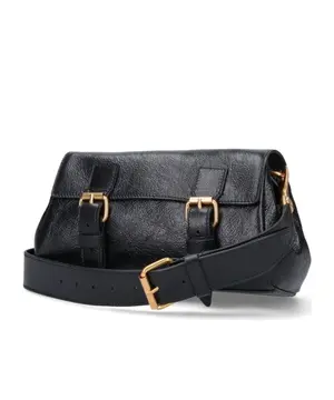 Dries Van Noten Flap Shoulder Bag - Black
