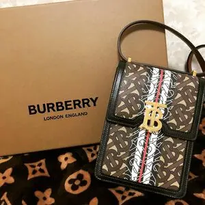 Burberry Robin Monogram Stripe Crossbody Bag