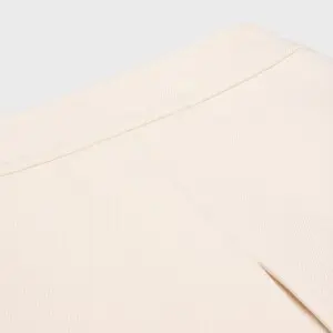 Celine Wool Silk Gabardine Trapeze Mini Skirt - Cream