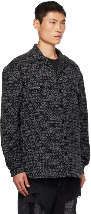 Dolce & Gabbana Dolce Gabbana Logo Jacquard Padded Shirt