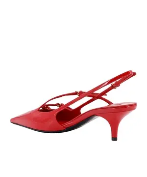 Miu Miu 55mm Patent Slingback Pumps - Red