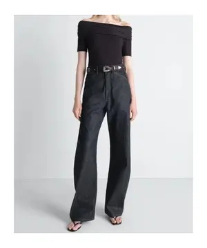 LEMAIRE Wide-leg High-waisted Denim Trousers