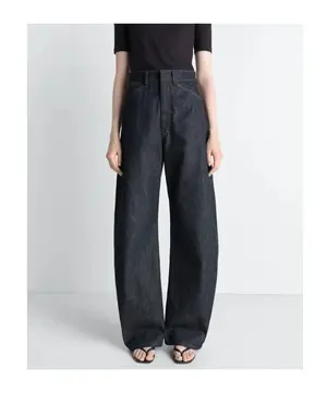 LEMAIRE Wide-leg High-waisted Denim Trousers