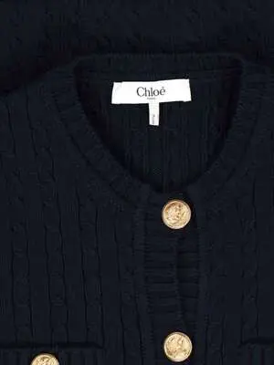 Chloé Buttoned Long Knit Cardigan
