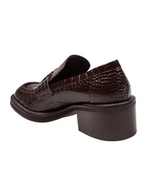 JIMMY CHOO 50mm Tylor Croc Effect Leather Loafer Pumps