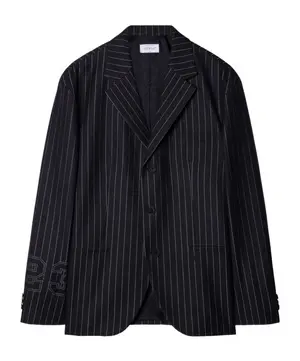 Men's Black White Pinstripe Suits