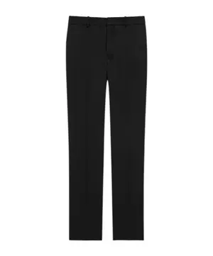 Saint Laurent High Waist Slim Fit Trousers - Black