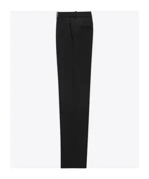 Saint Laurent High Waist Slim Fit Trousers - Black