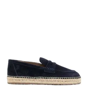 GIANVITO ROSSI Round Toe Slip-on Espadrilles - Black
