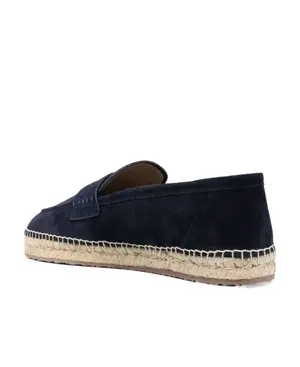 GIANVITO ROSSI Round Toe Slip-on Espadrilles - Black