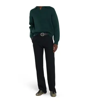 Gucci Interlocking G Buckle Reversible Belt - Black