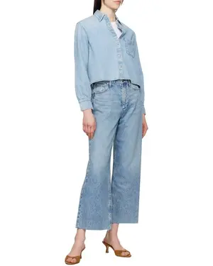 RAG  BONE Rag & Bone Wide-leg Jeans With Raw Edge Hem