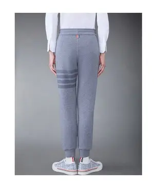 Thom Browne 4-bar Drawstring Joggers - Light Gray