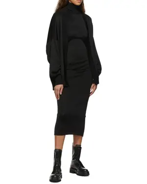 Alaïa Rib Knitted Spliced Dress