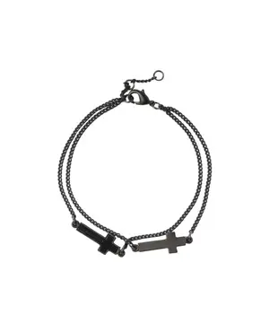 Dsquared2 Double Cross Chain Bracelet - Black