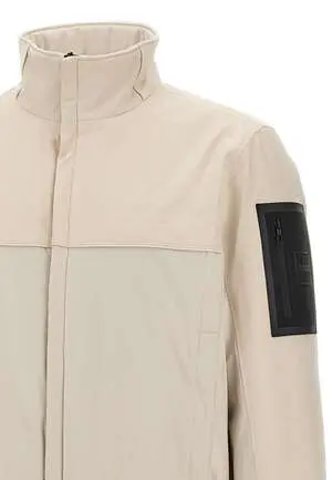 Hugo Boss High Neck Panelled Zip-up Jacket