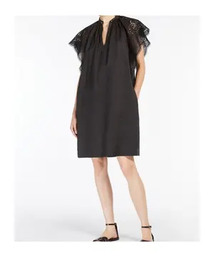 Max Mara Astor V-neck Mini Dress - Black