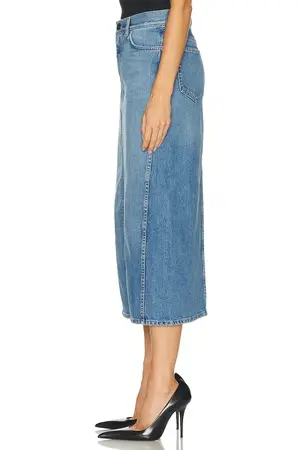 Givenchy Logo Patch Denim Skirt - Medium Blue