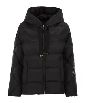 Max Mara The Cube Mtcsoftfe Hooded Down Jacket - Black