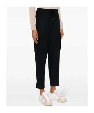 Peserico Cropped Track Pants With Turn-up Hem