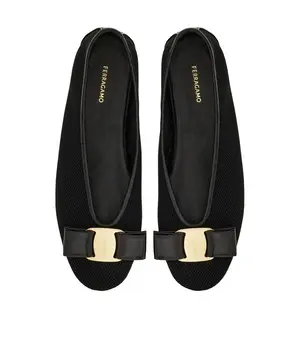 FERRAGAMO Vara Bow Ballet Flats - Black