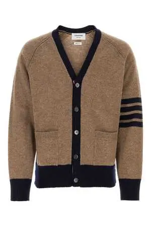 Thom Browne 4-bar Buttoned Cardigan - Brown